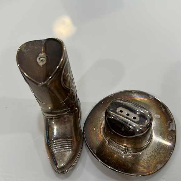 Kitchen | Vintage Neiman Marcus Cowboy Hat And Western Boot Salt And ...